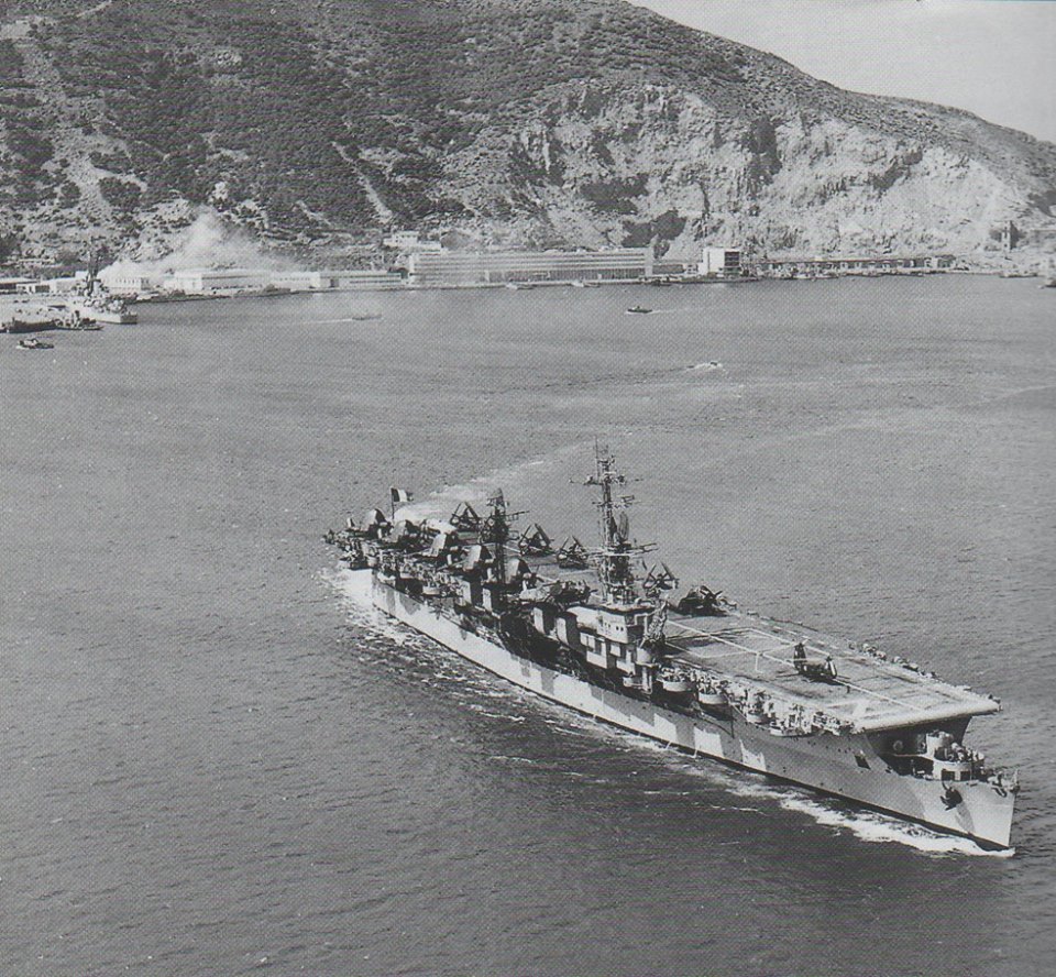 The French aircraft carrier LA FAYETTE (R 96) former USS LANGLEY (CVL ...