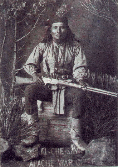 The Marlin lever action rifle in the hands of an Apache Chief ...