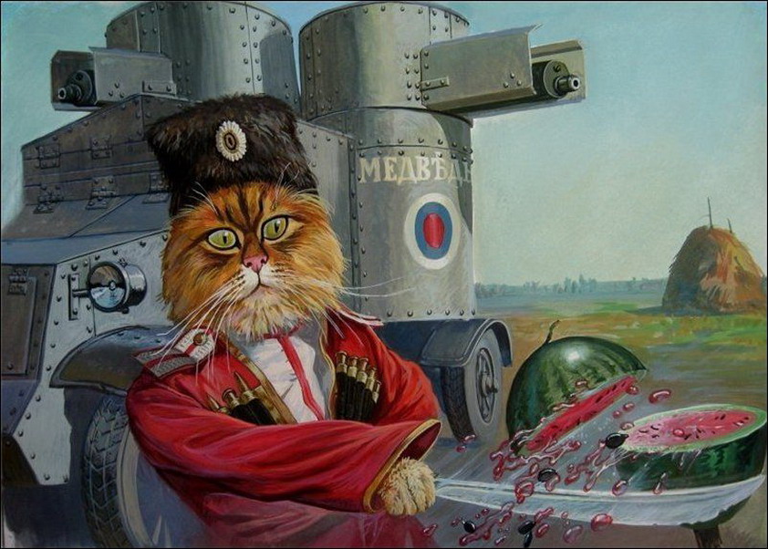 russian cat soldier | laststandonzombieisland