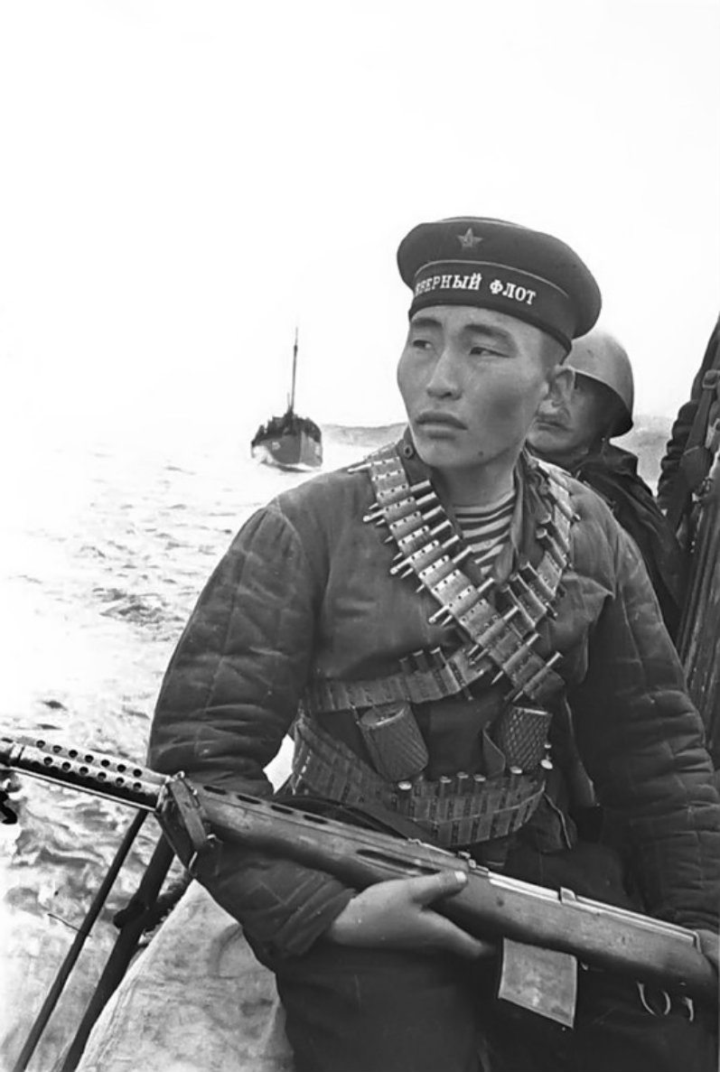 Radna Ayusheev, an ethnic Bashkir sniper of the 63rd Soviet Naval ...