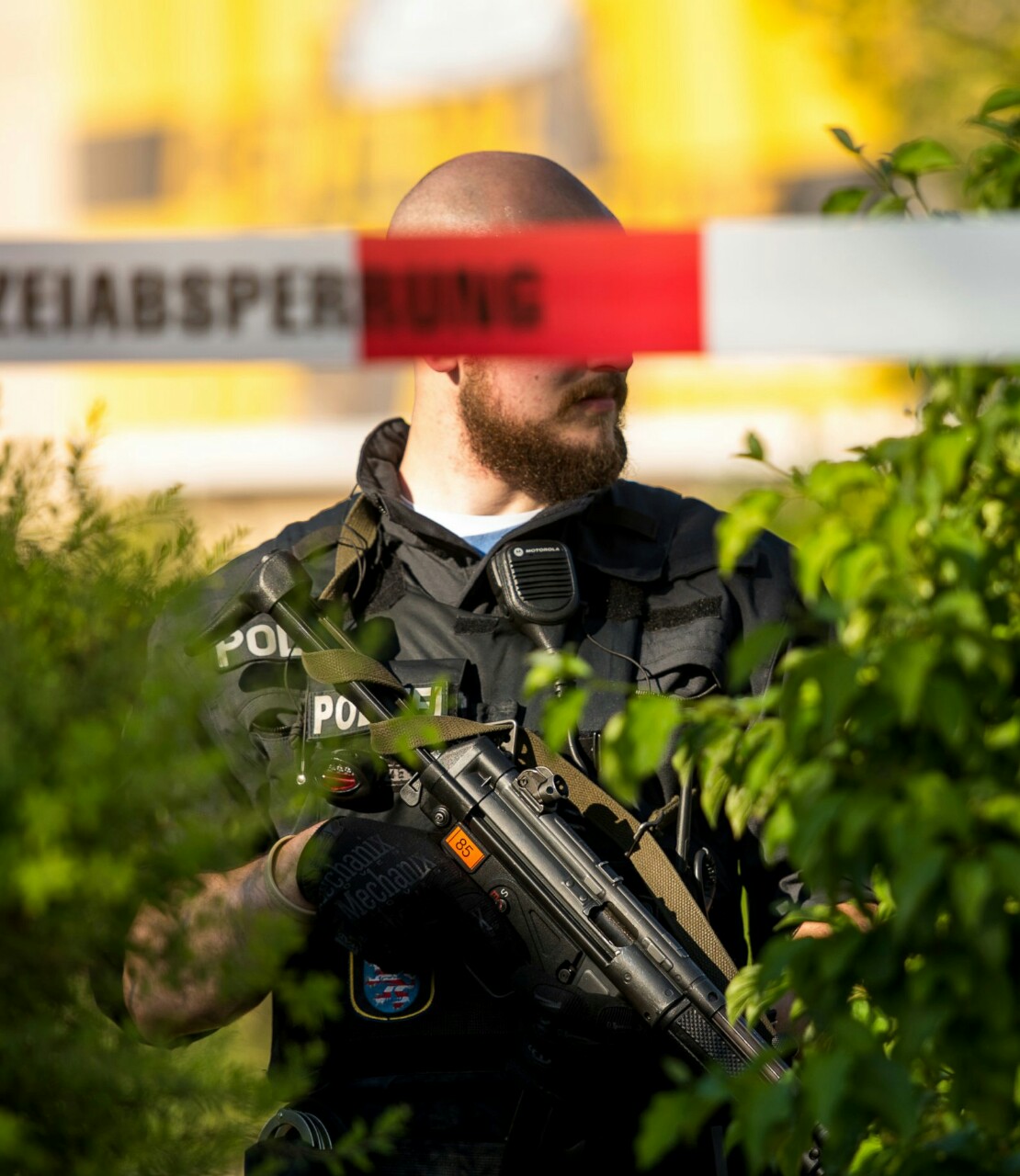 German police during shooting hostage situation at a cinema SEK Hesse ...
