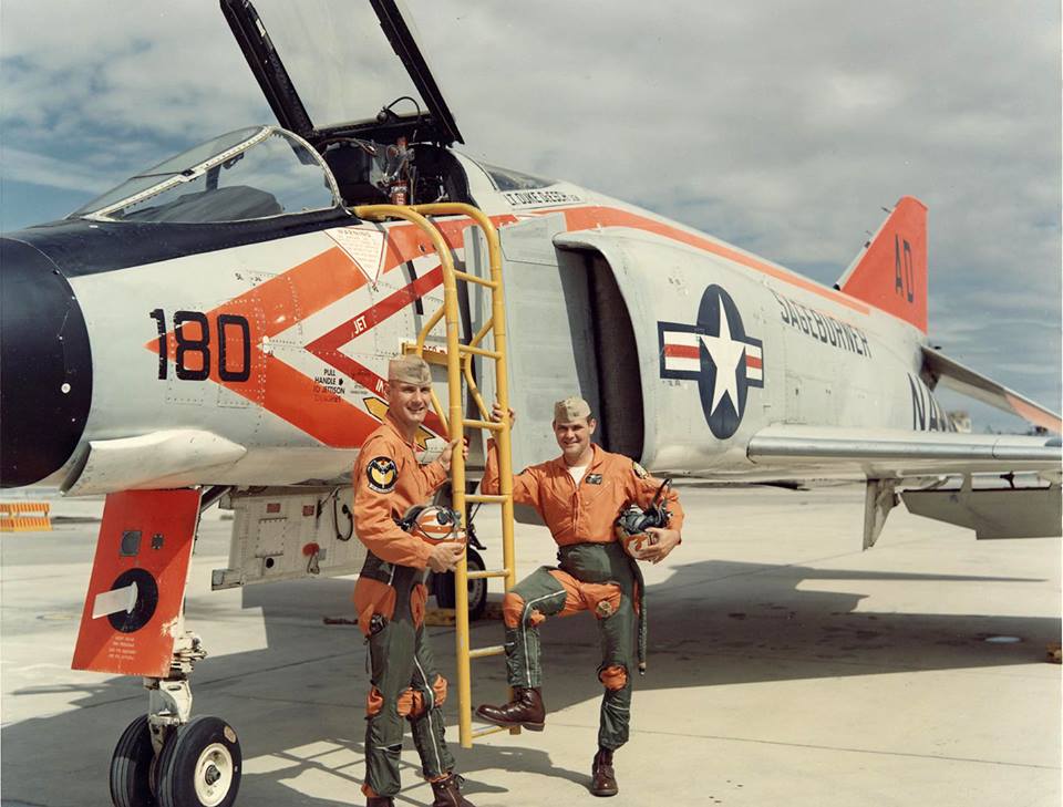 F4H-1 Phantom II crewed by pilot LT Hunt Hardisty and radar intercept ...