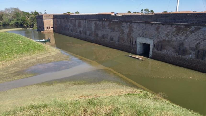 Castillo de San Marcos moat | laststandonzombieisland