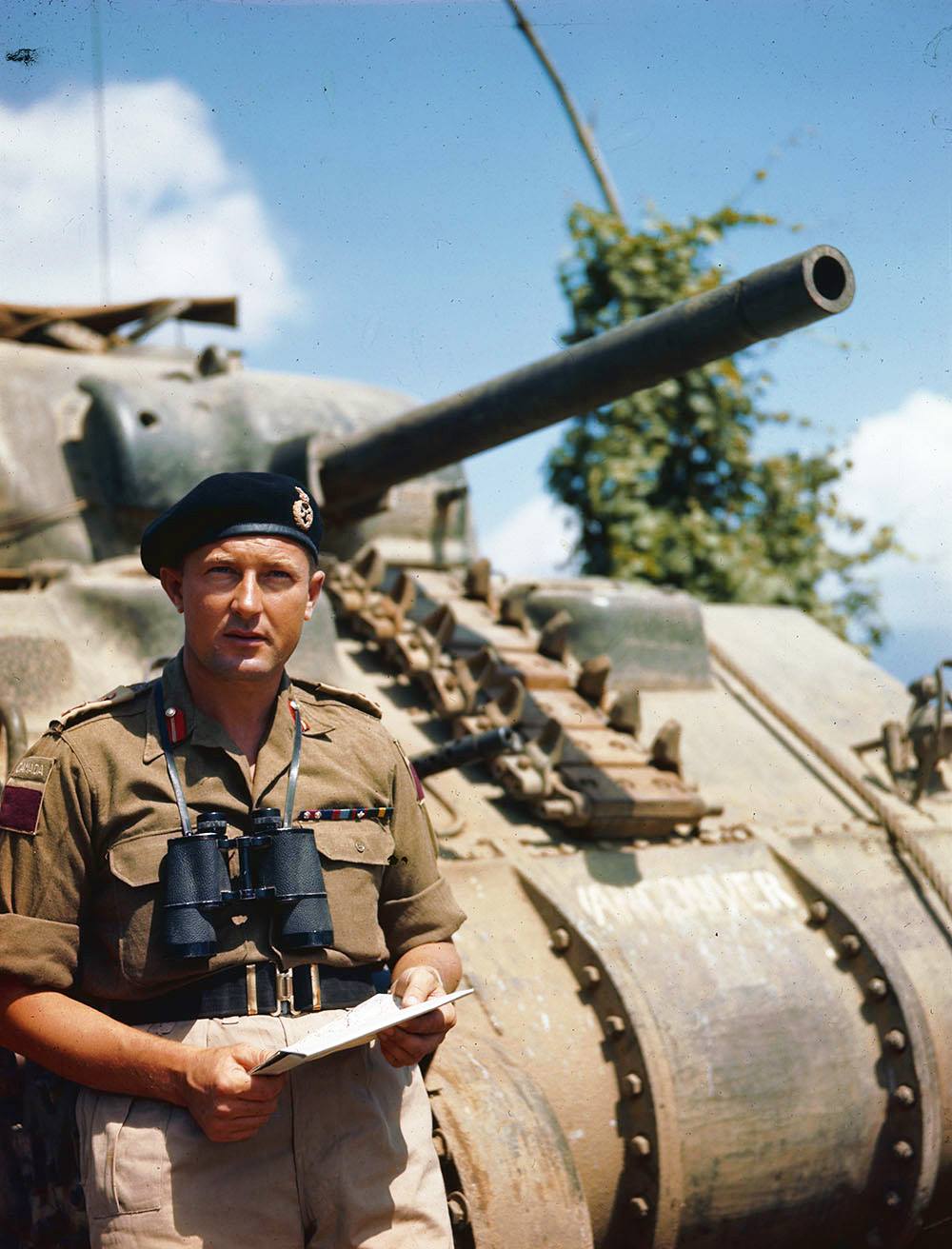 Maj Gen Bert Hoffmeister Canadian 5th Armoured Division Sherman command ...