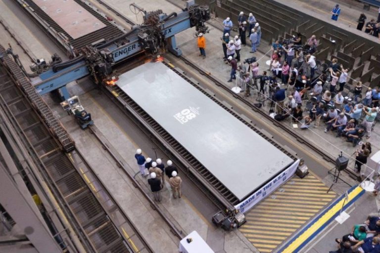 Huntington Ingalls Celebrates Ceremonial Steel-Cut for Aircraft Carrier ...