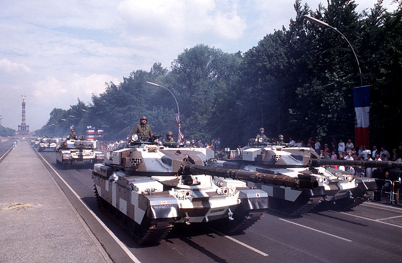 British Army Chieftain tanks of the Berlin armoured squadron, taking ...