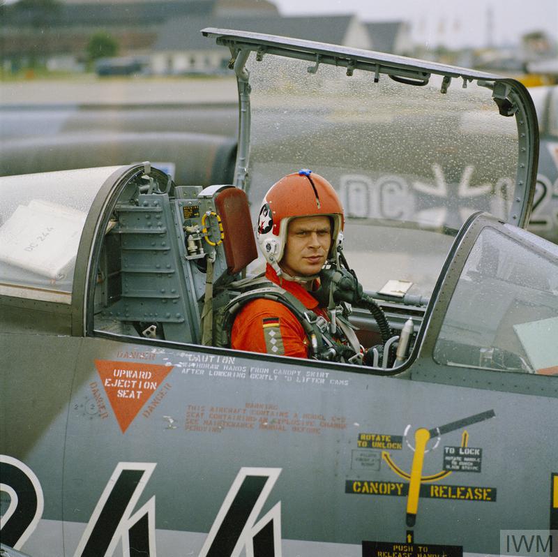 pilot of the German Air Force seated in the cockpit of his Lockheed ...