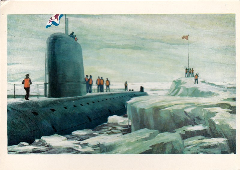 Modern ships of the USSR Navy – a 1973 soviet postcard set. Art by ...