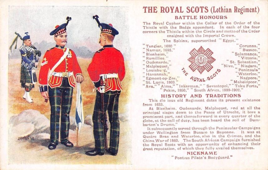 British; The Royal Scots(Lothian Regiment), c.1908 ...