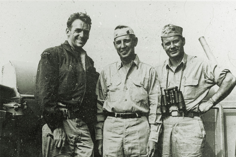 douglas fairbanks (left), captain henry c. johnson, and lieutenant ...