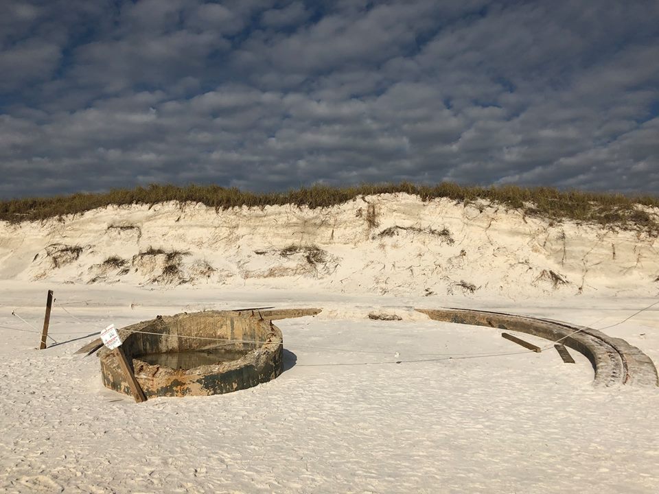 155mm Panama mount WWII resurfaced in St. Andrews State Park uncovered ...