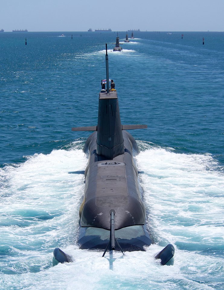 Collins Class submarines RAN Australia conducting exercises northwest ...