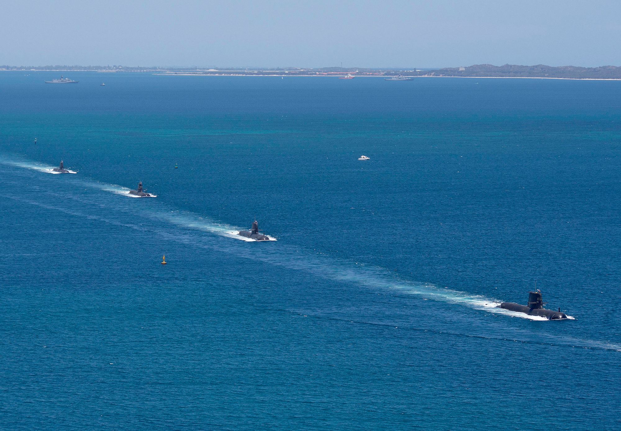 Collins Class submarines RAN Australia conducting exercises northwest ...
