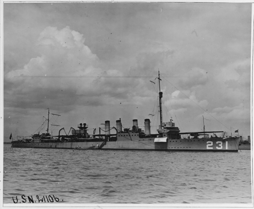 USS HATFIELD (DD-231). (1920-1947). Collection of Gustave Maurer. NH ...