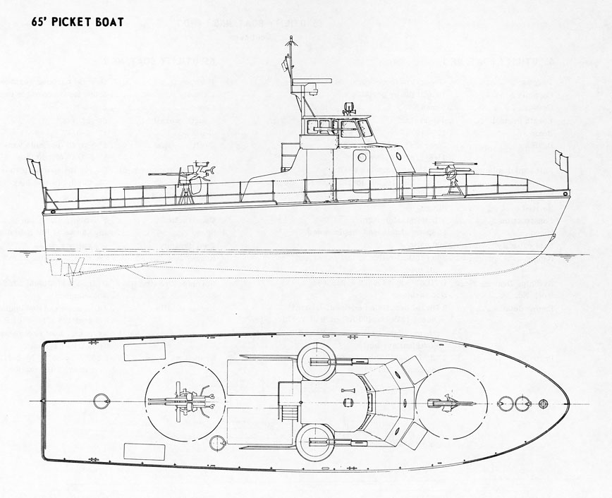65 foot picket boat vietnam riverine boat brown water navy patrol boat ...
