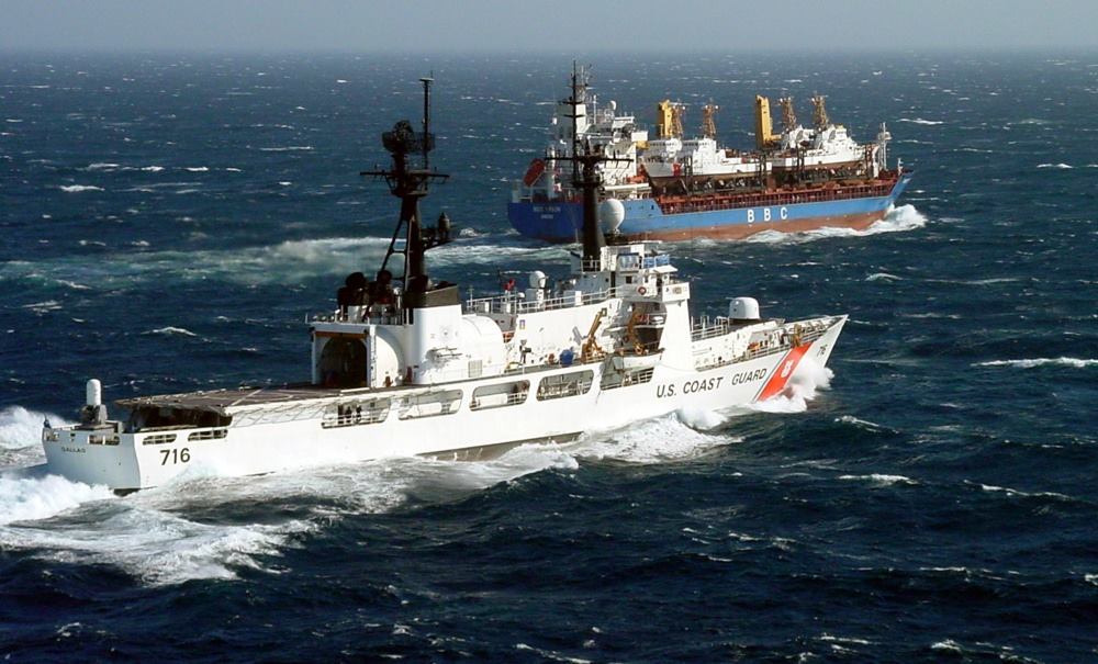 March 19, 2003 The Coast Guard Cutter Dallas escorts the motor vessel ...
