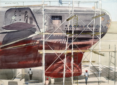 USS Greenfish (SS-351) in Drydock – Bow by Jonathan Scott NHHC ...