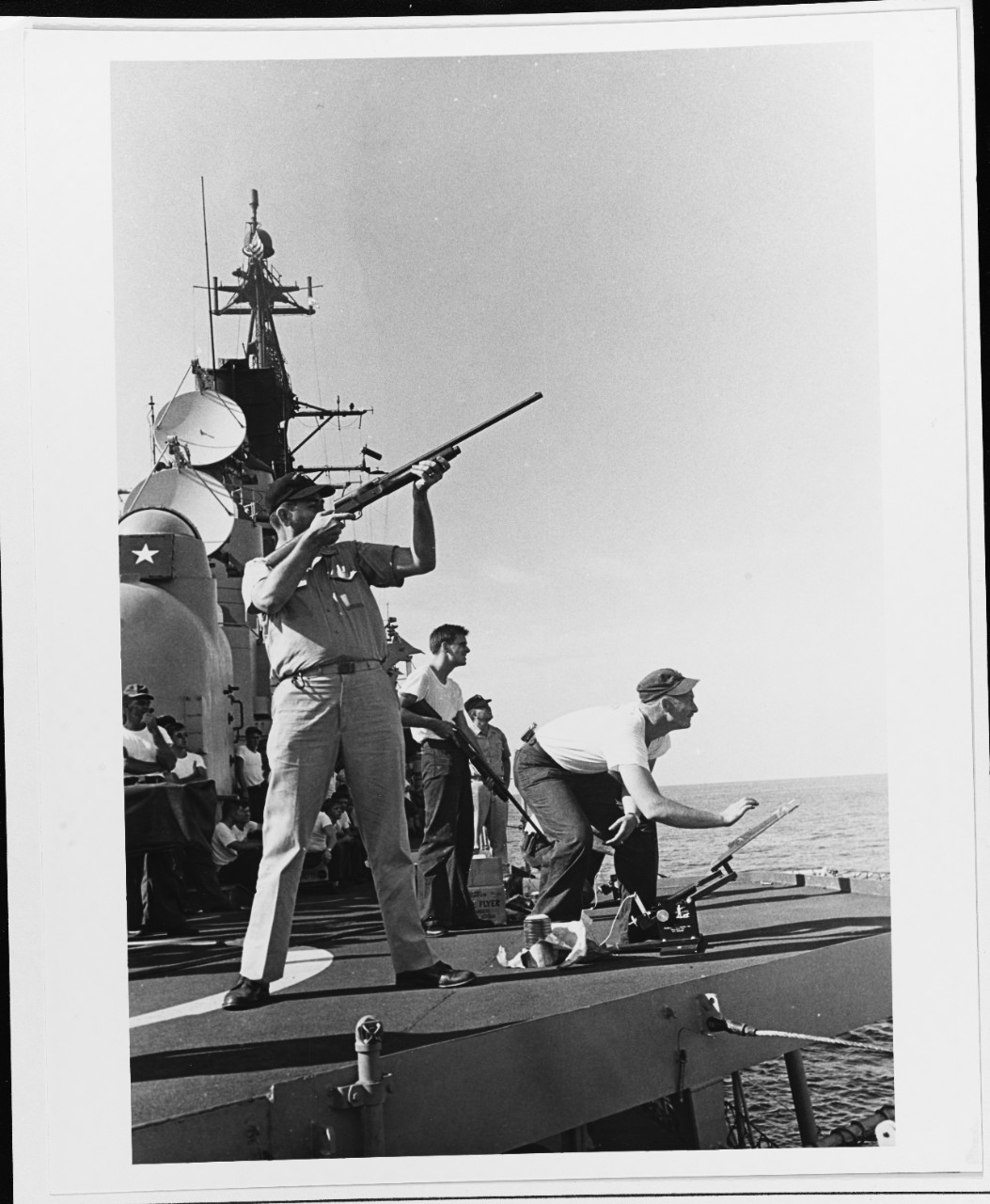 During a lull in Vietnam combat ops in the Gulf of Tonkin, the deck of ...