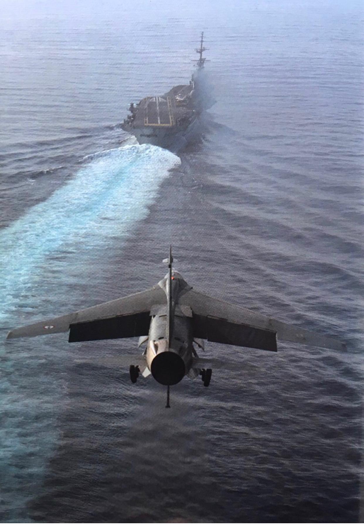 Coming to you live from the French aircraft carrier Foch, where I am 3 ...