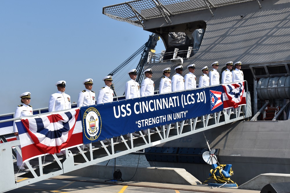 USS Cincinnati (LCS-20), an Independence-class littoral combat ship ...