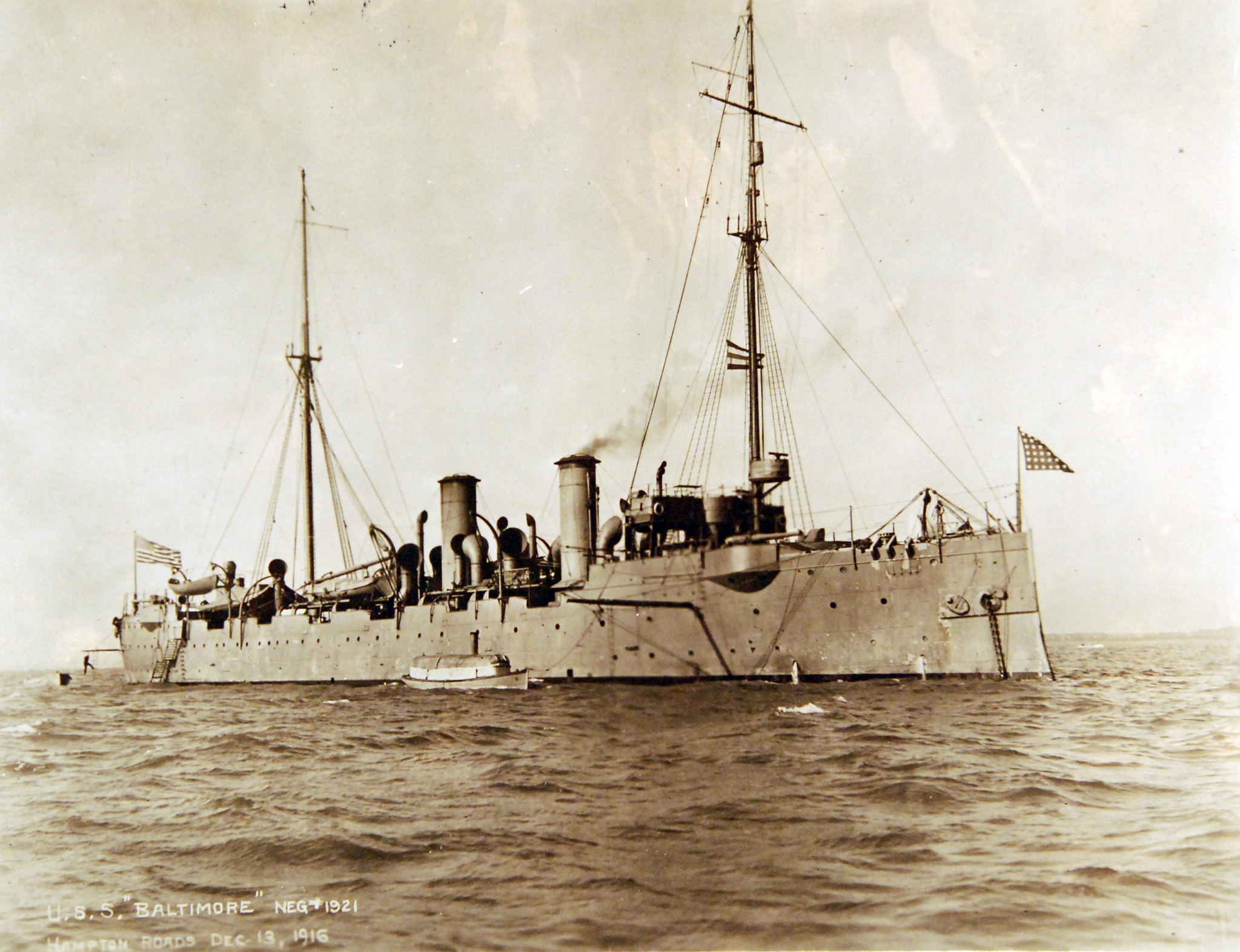 80-G-436705 USS Baltimore (Cruiser #3), December 13, 1916 ...