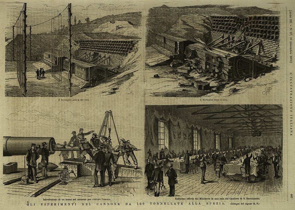 tests of the 100 ton gun at La Spexia | laststandonzombieisland