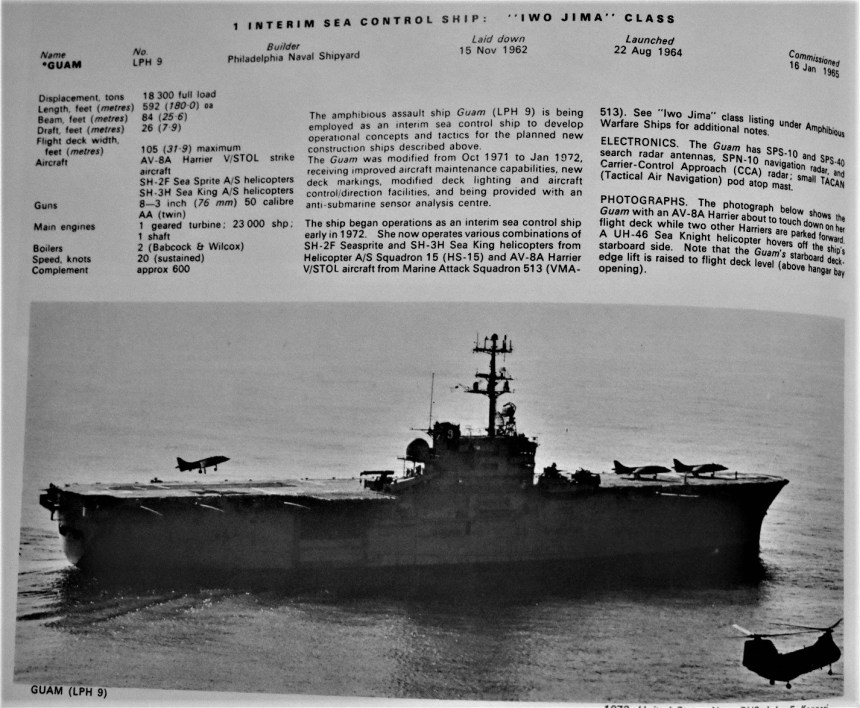 Once upon a time: Marine AV-8A Harriers Testing Sea Control Ship ...