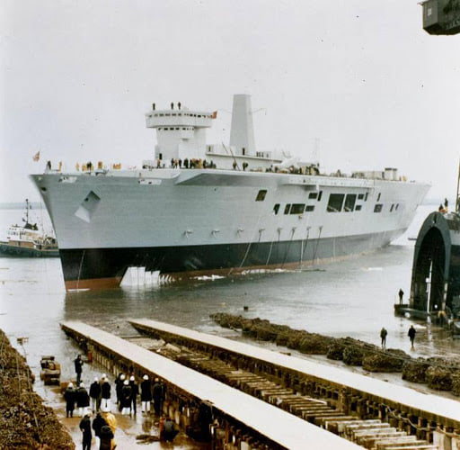 3 May 1977 HMS Invincible launched by Her Majesty Queen Elizabeth II ...