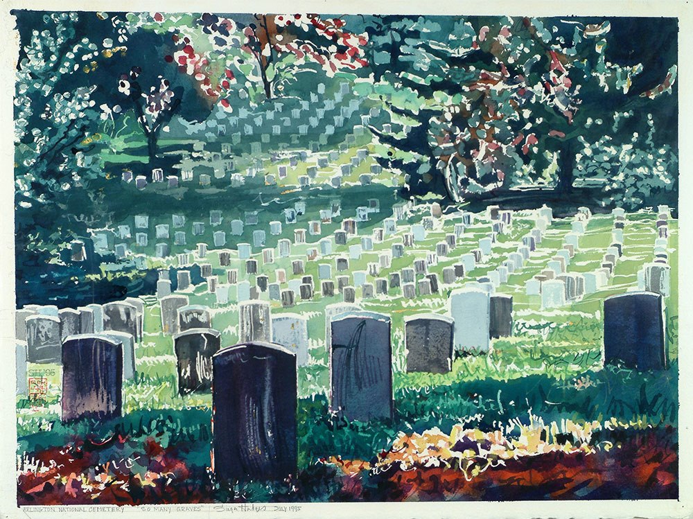 So Many Graves Arlington National Cemetery by Army Artist Sieger ...