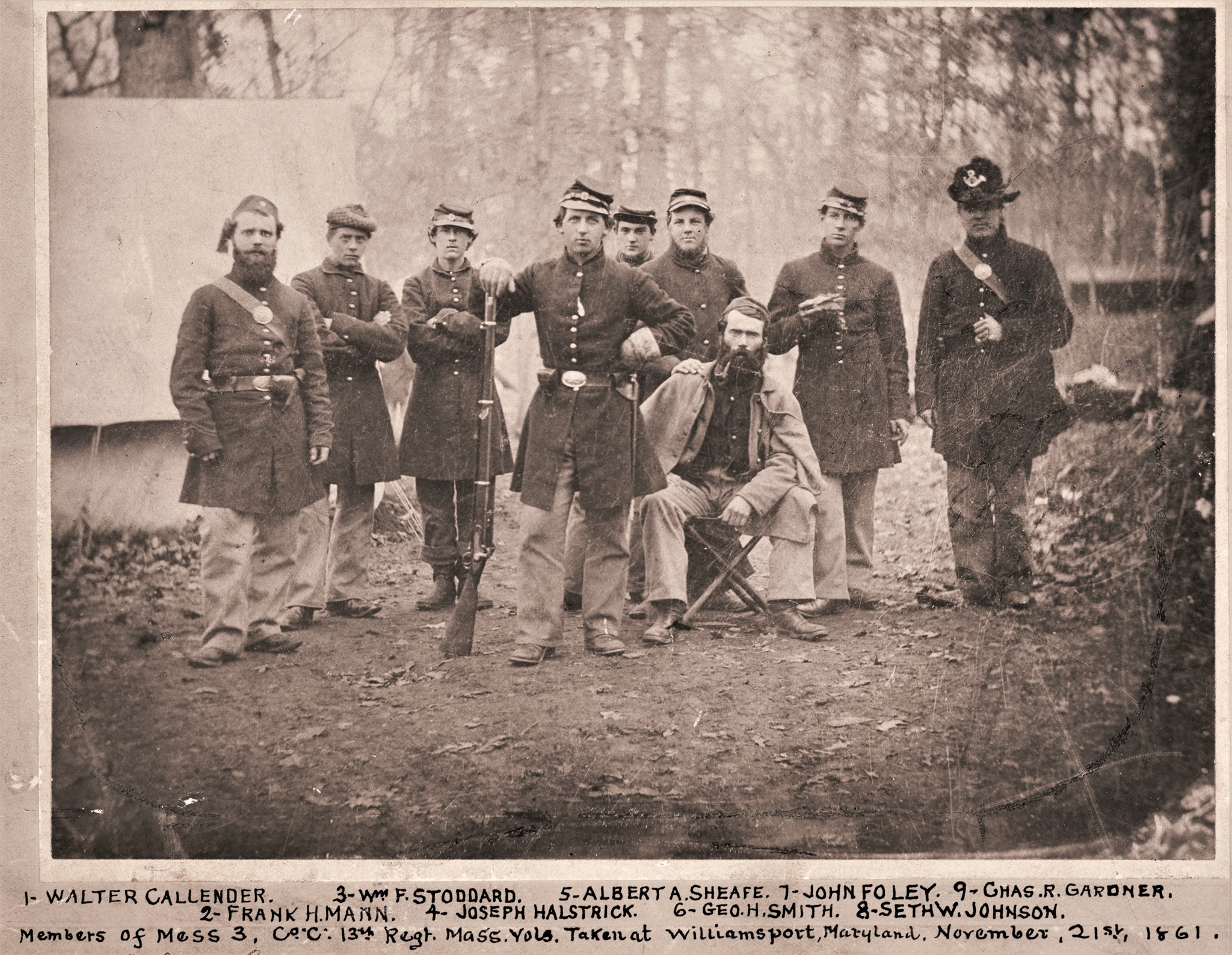 13th Regiment Massachusetts Volunteer Infantry Nov 21 1861 ...