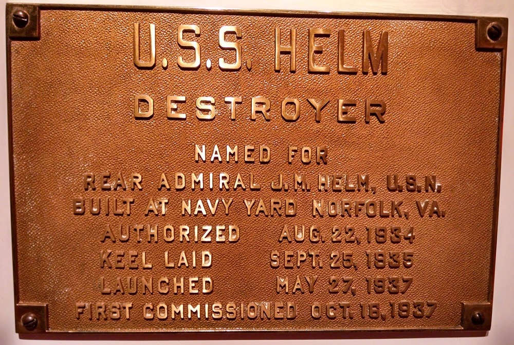 USS Helm plaque | laststandonzombieisland
