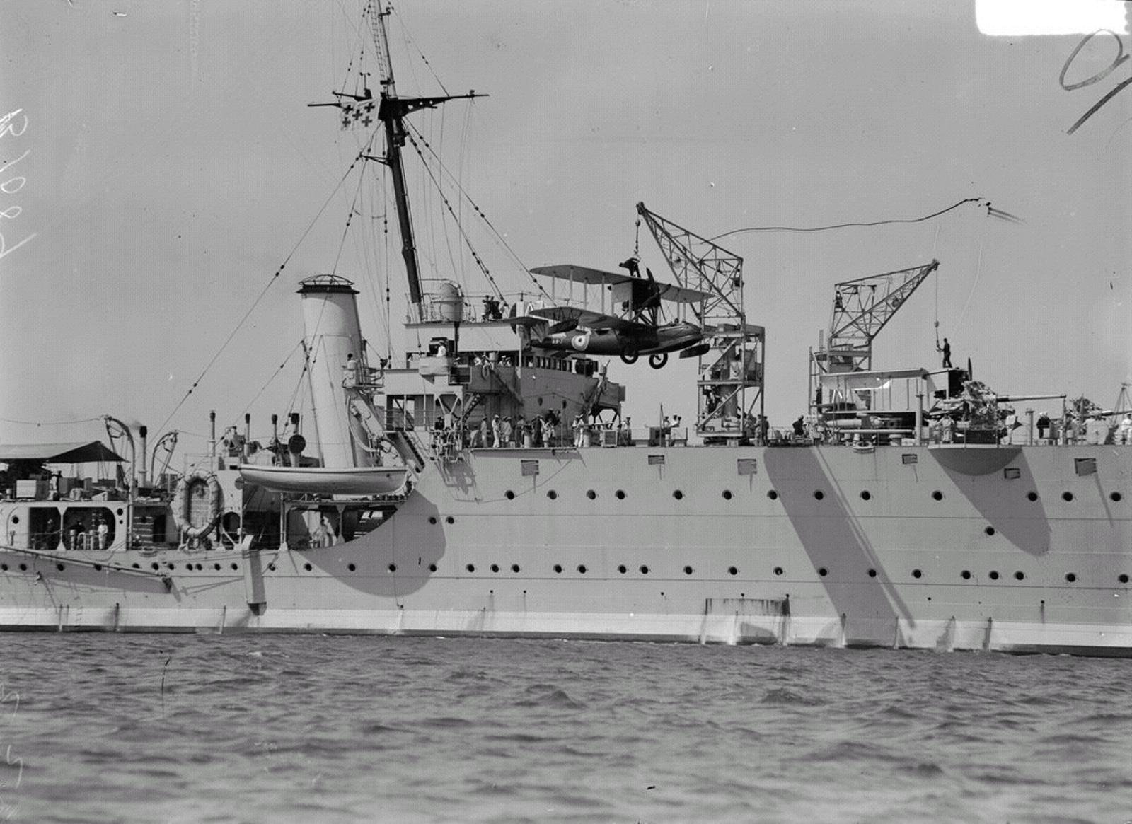 HMAS amidships around 1930 Seagull MK III hoisted State Library of NSW ...