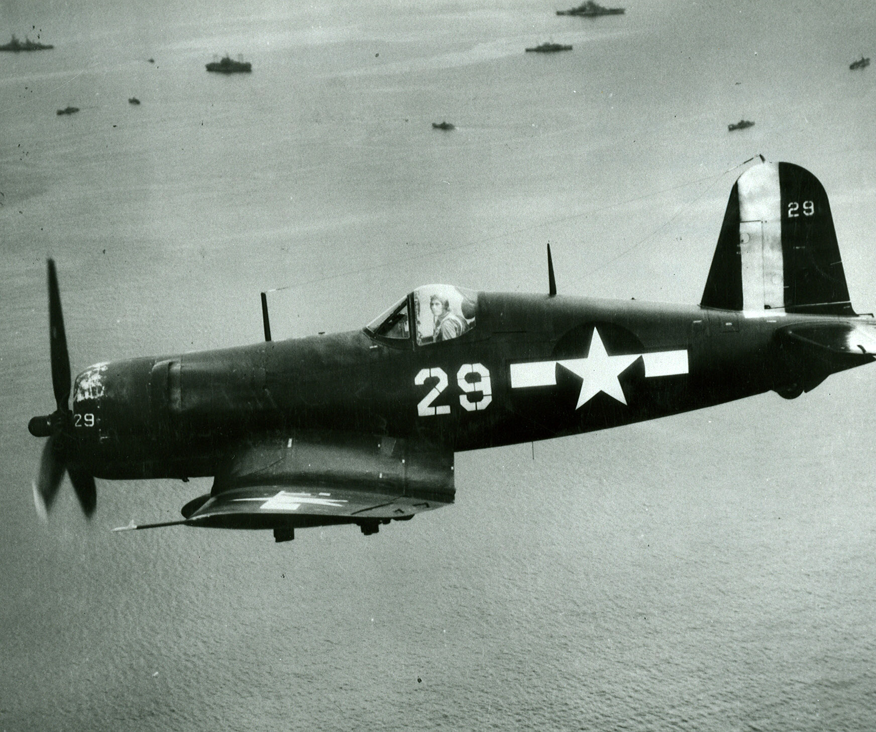 F4U-1D Corsair of Fighting Squadron (VF) 10 off the carrier Intrepid ...