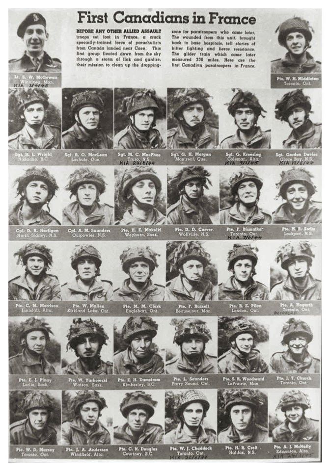 32 Canadian paras with 22IPC Pathfinders on D Day Normandy airborne ...