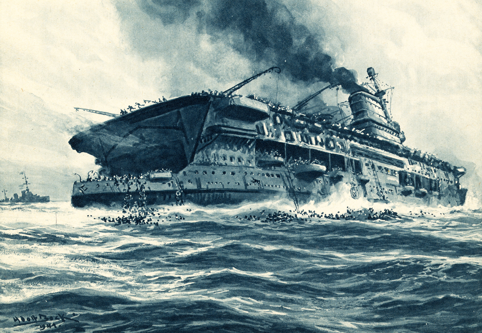 HMS Courageous sinking LC-DIG-PPMSCA-18356 | laststandonzombieisland