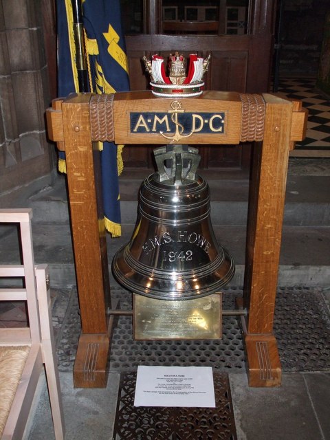 Ships Bell from HMS Howe, in St. Giles Cathedral. | laststandonzombieisland