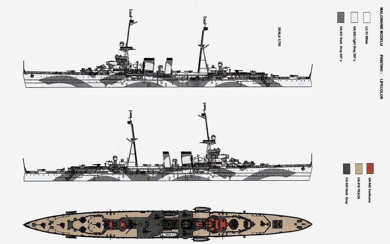 HMS Coventry cruiser layout WWII via AJM Models | laststandonzombieisland