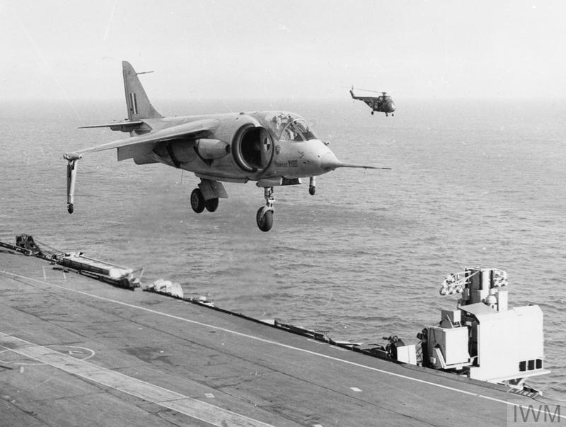 Once upon a time: Marine AV-8A Harriers Testing Sea Control Ship ...