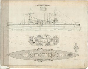 Armstrong blueprint for Danish Tordenskjold Class Coastal Defence Ship ...