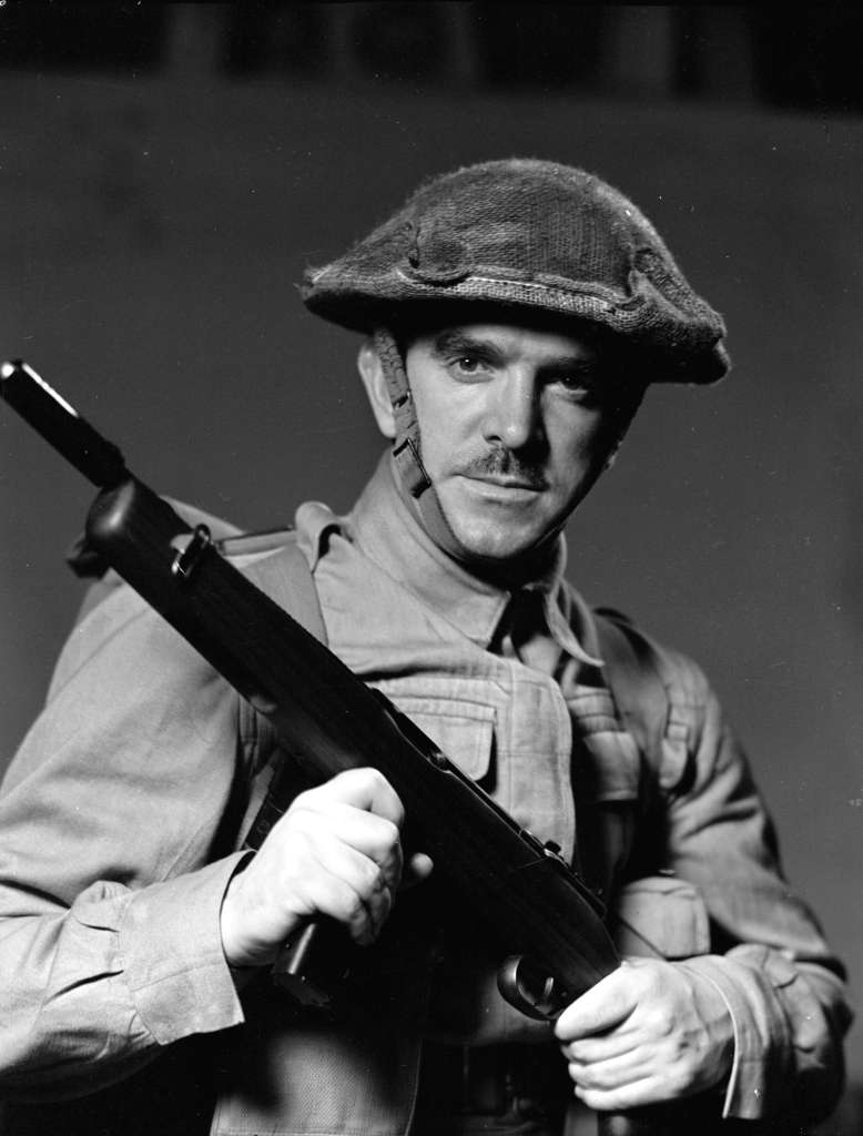 Corporal A.M. McLean with Reising submachine gun 1943 Veteran’s Guard ...