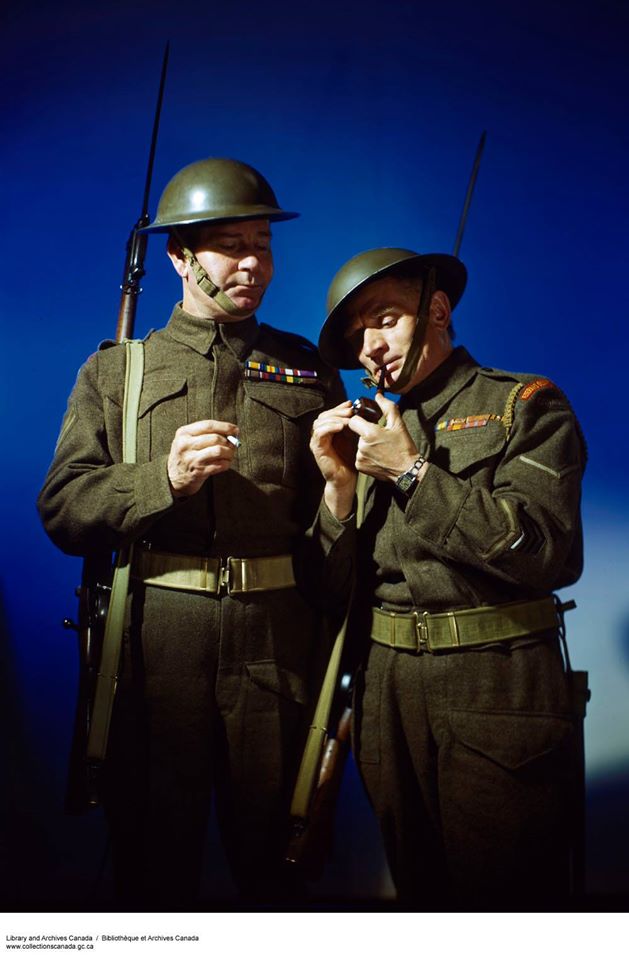 members of the Canadian Veterans Guard of Canada pose for a publicity ...
