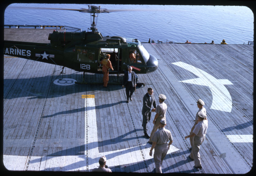 Ambassador to Haiti Arrives, USS Boxer Sept 1964 UH-1E Marine ...
