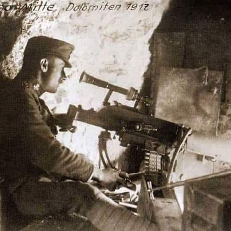 Kuk Dolomites scoped machine gun 1917 Austrian Maschinengewehr ...