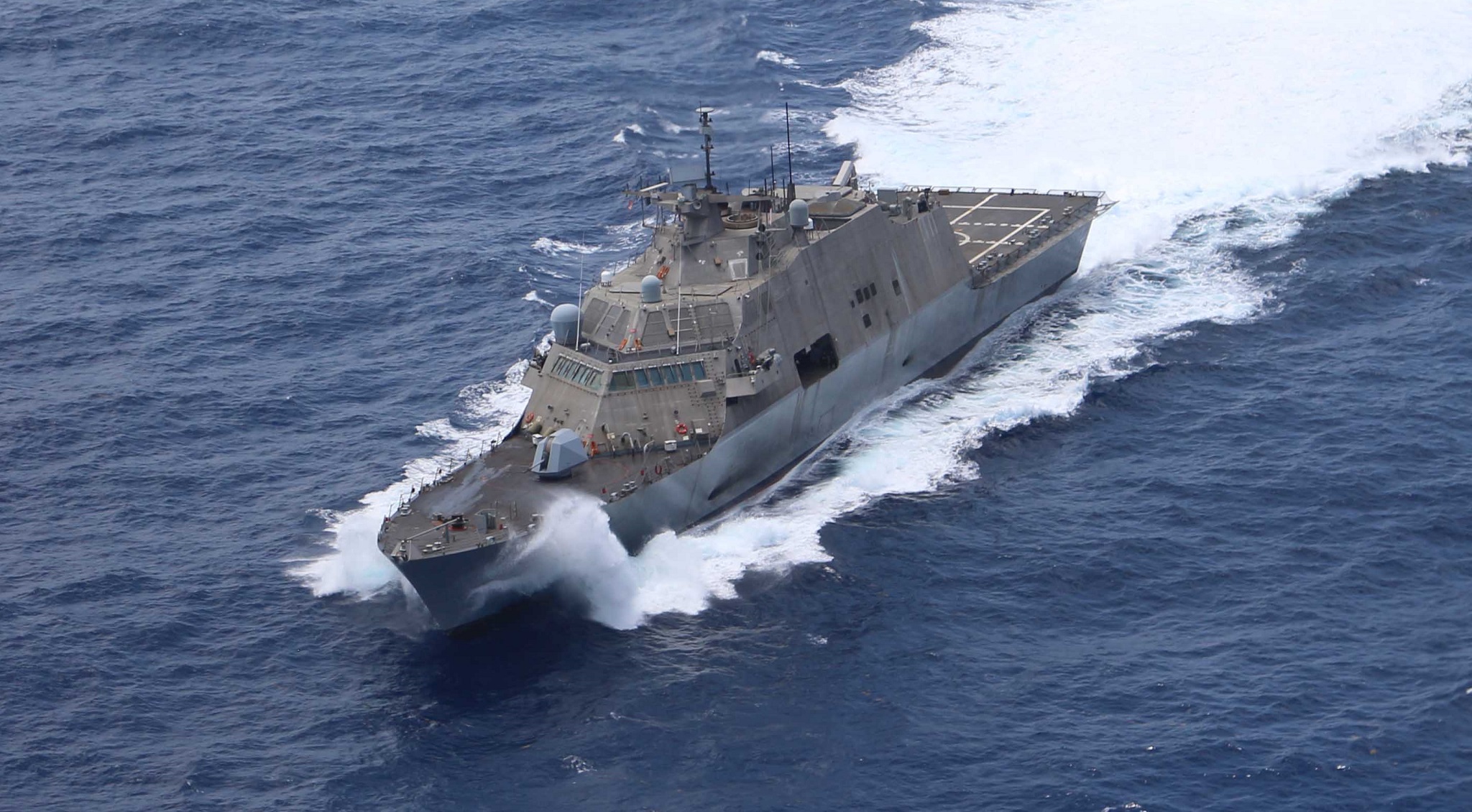USS Little Rock (LCS 9) steams in the Caribbean Sea April 2023 ...