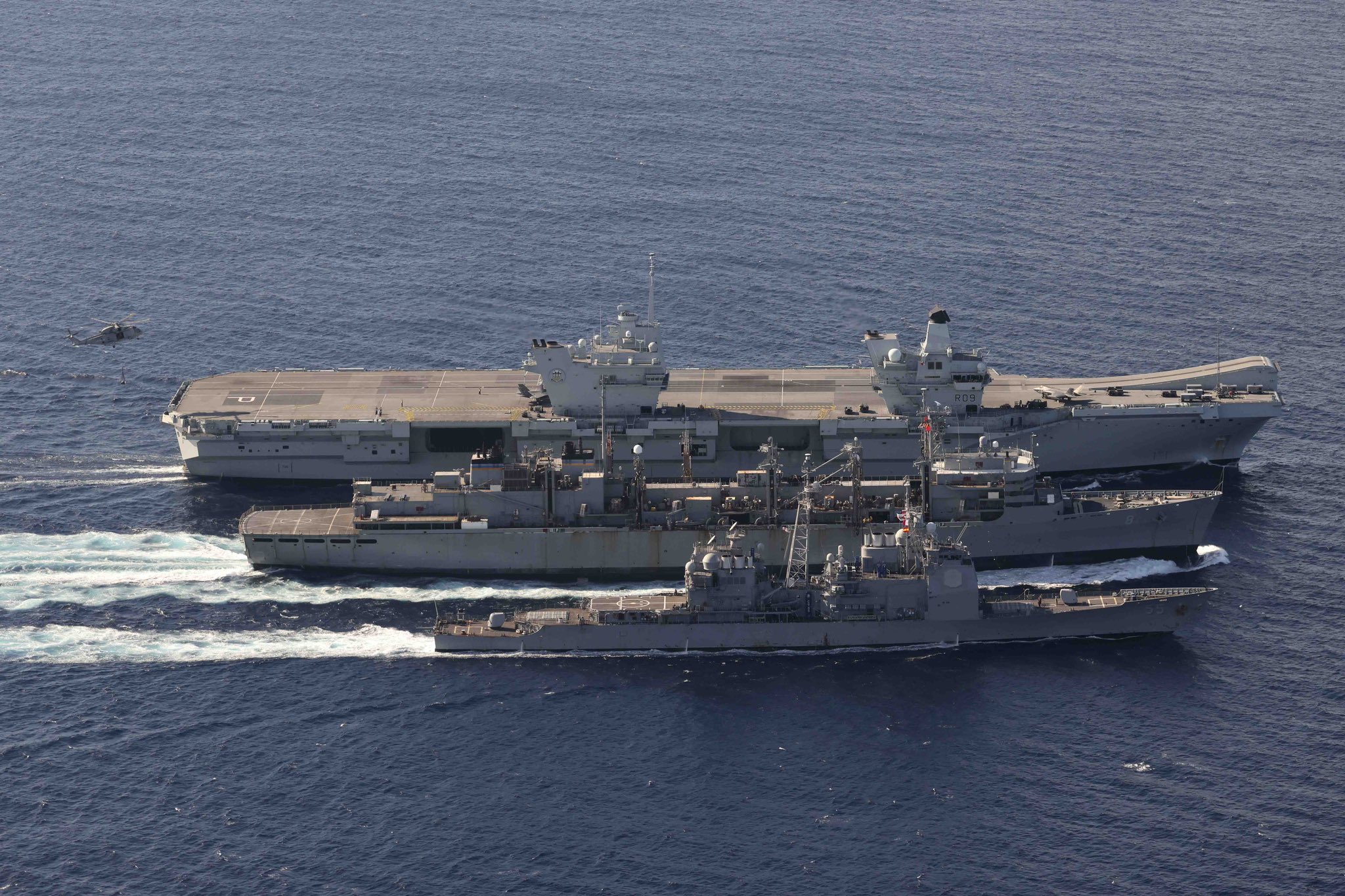 HMS Prince of Wales USS Leyte Gulf and USNS Arctic Merlin ...