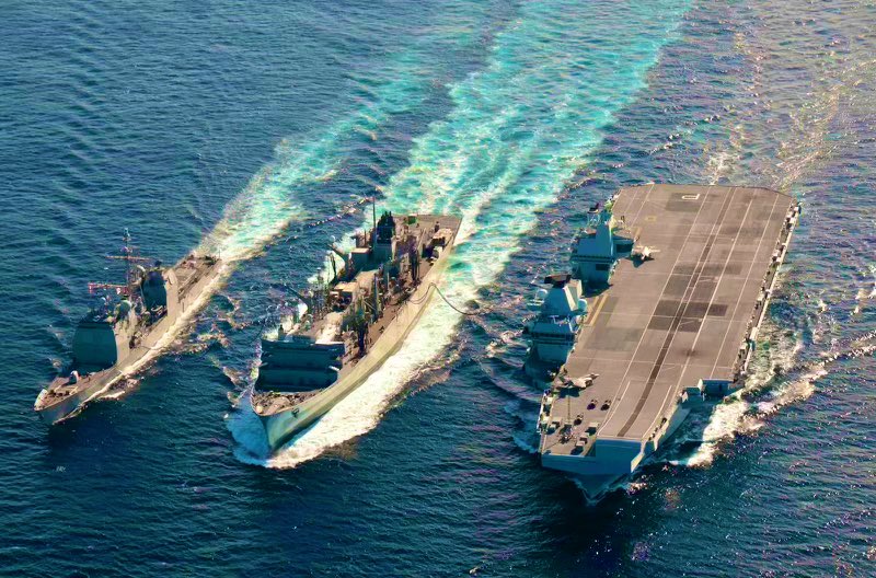 HMS Prince of Wales USS Leyte Gulf and USNS Arctic Wildcat ...