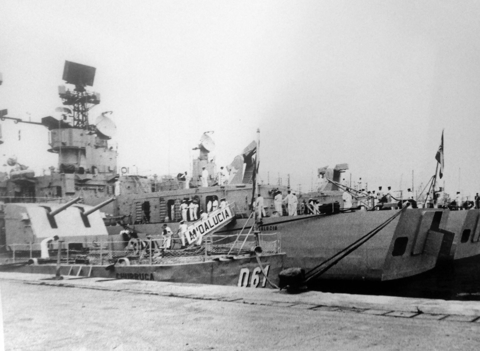 Spanish D-61 destroyer Churruca FRAM USS Eugene A. Green Knox class F ...