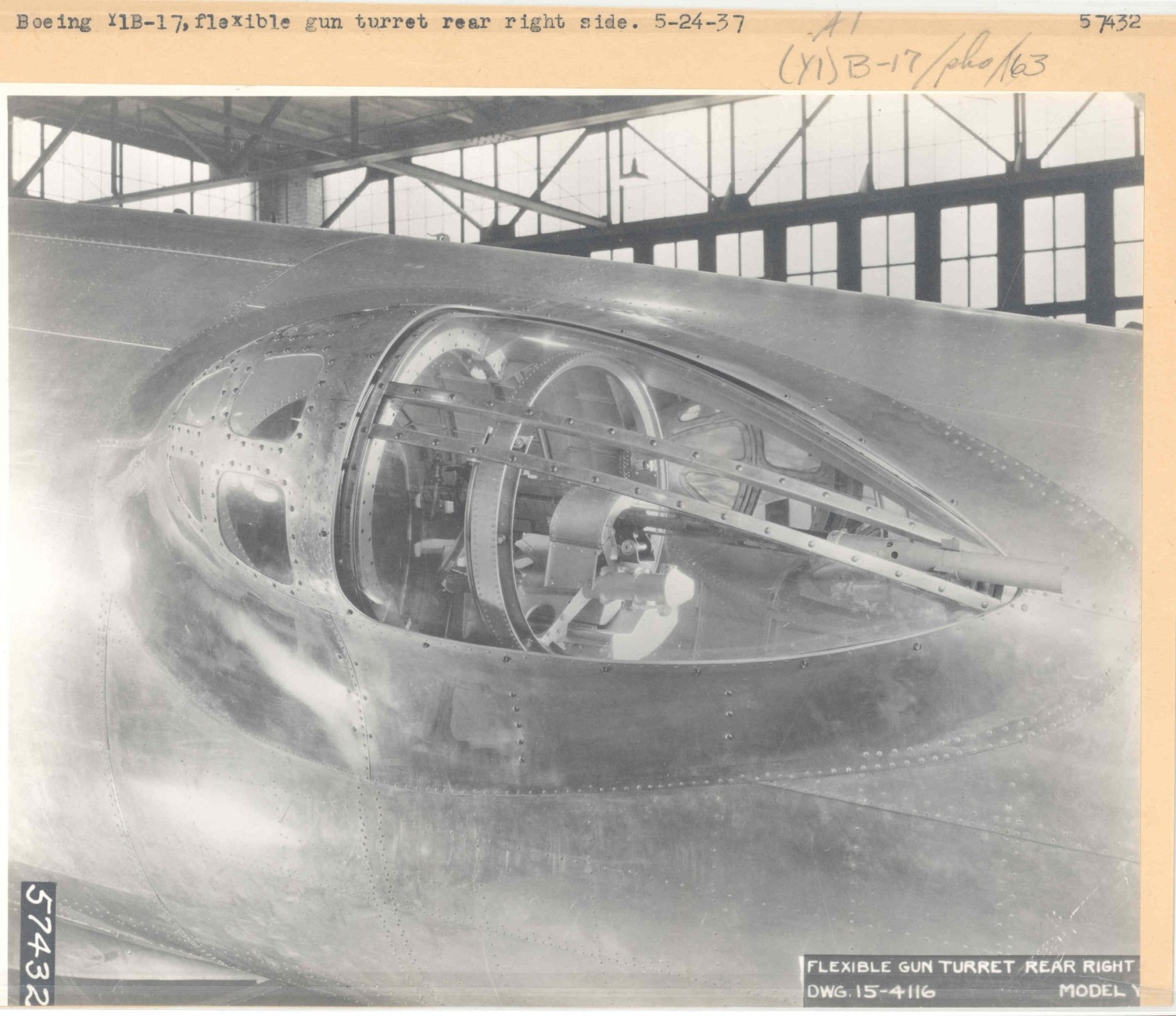 Boeing YB-17 flex gun turret via National Museum of USAF a ...