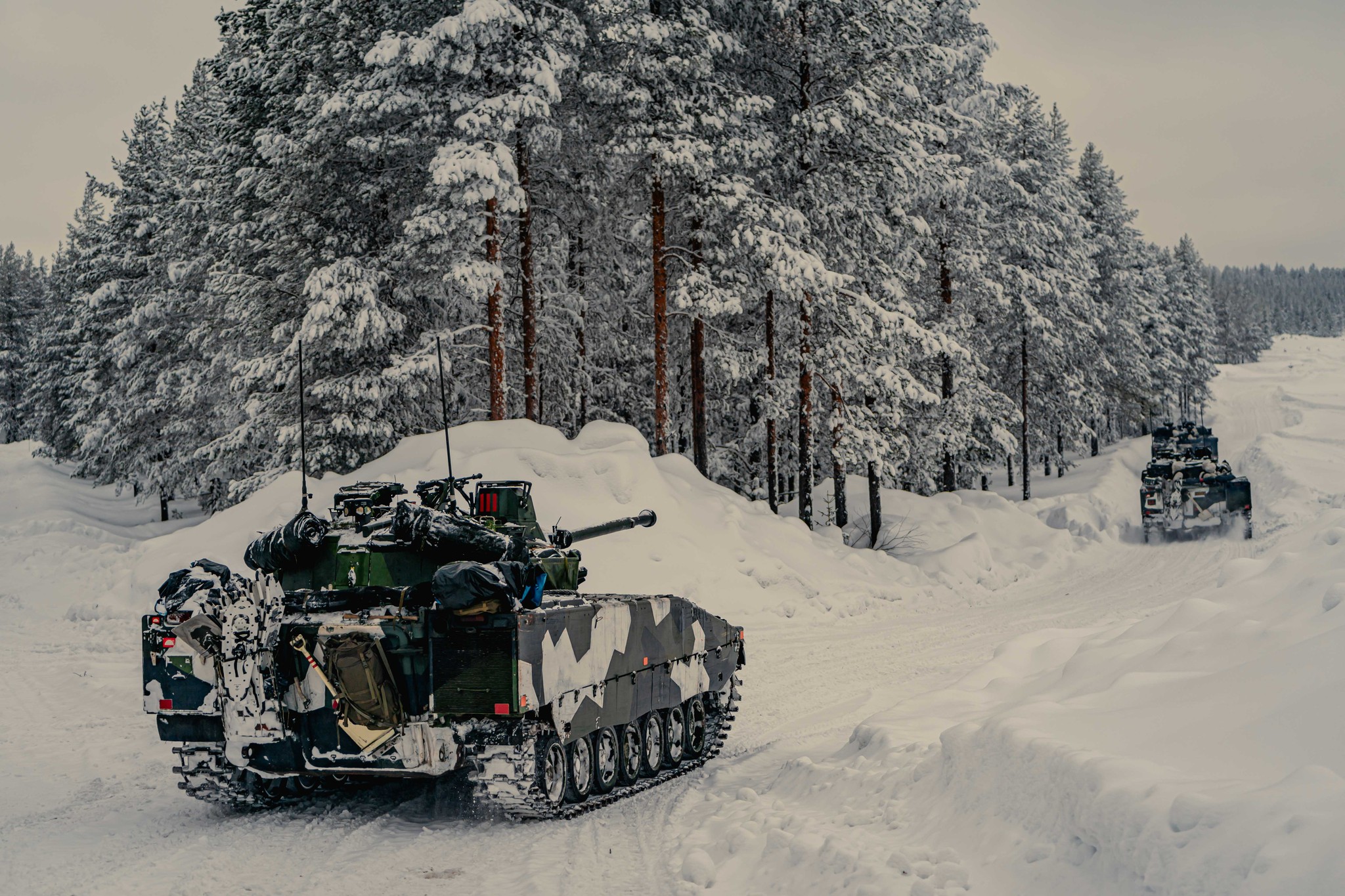 Stridsfordon 90 från P 7s 5. kompani Swedish Södra skånska regementet P ...