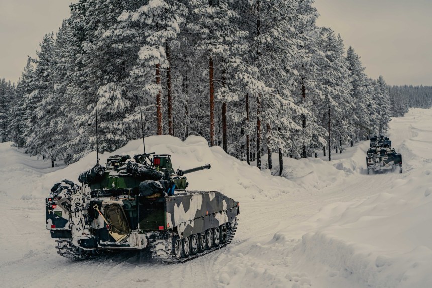 Stridsfordon 90 från P 7s 5. kompani Swedish Södra skånska regementet P ...